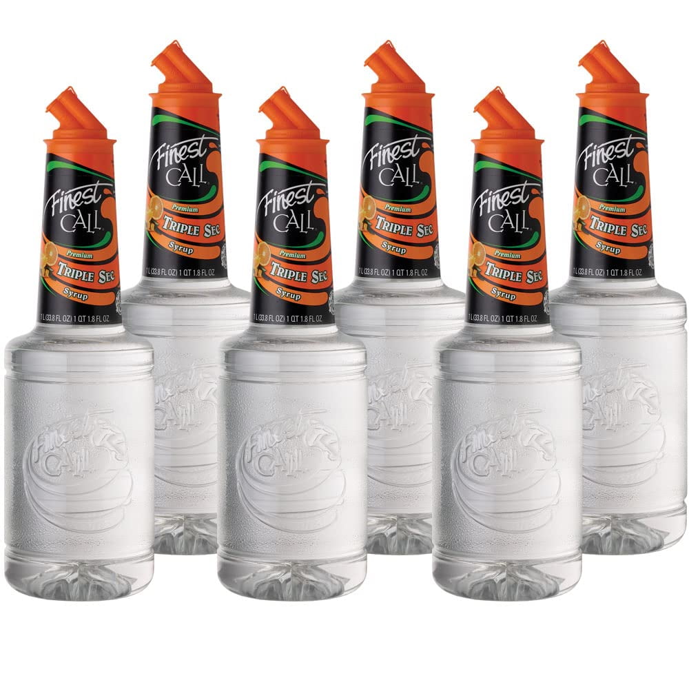 Finest Call Premium Triple Sec Syrup Drink Mix, 1 Liter Bottle (33.8 Fl ...