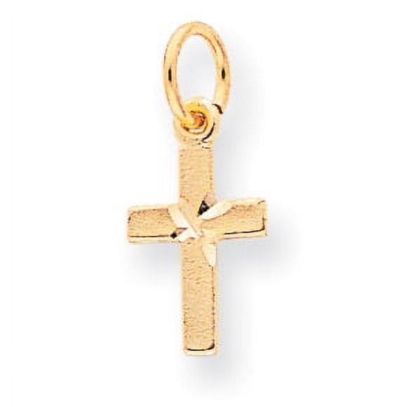 Finest Gold 10K Yellow Gold Cross Charm - Walmart.com