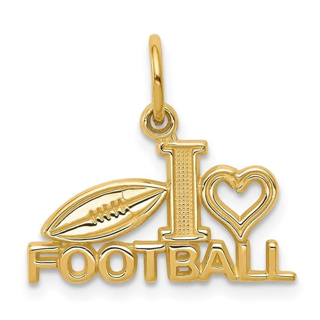 Finest Gold 10K Yellow Gold Football Charm - Walmart.com