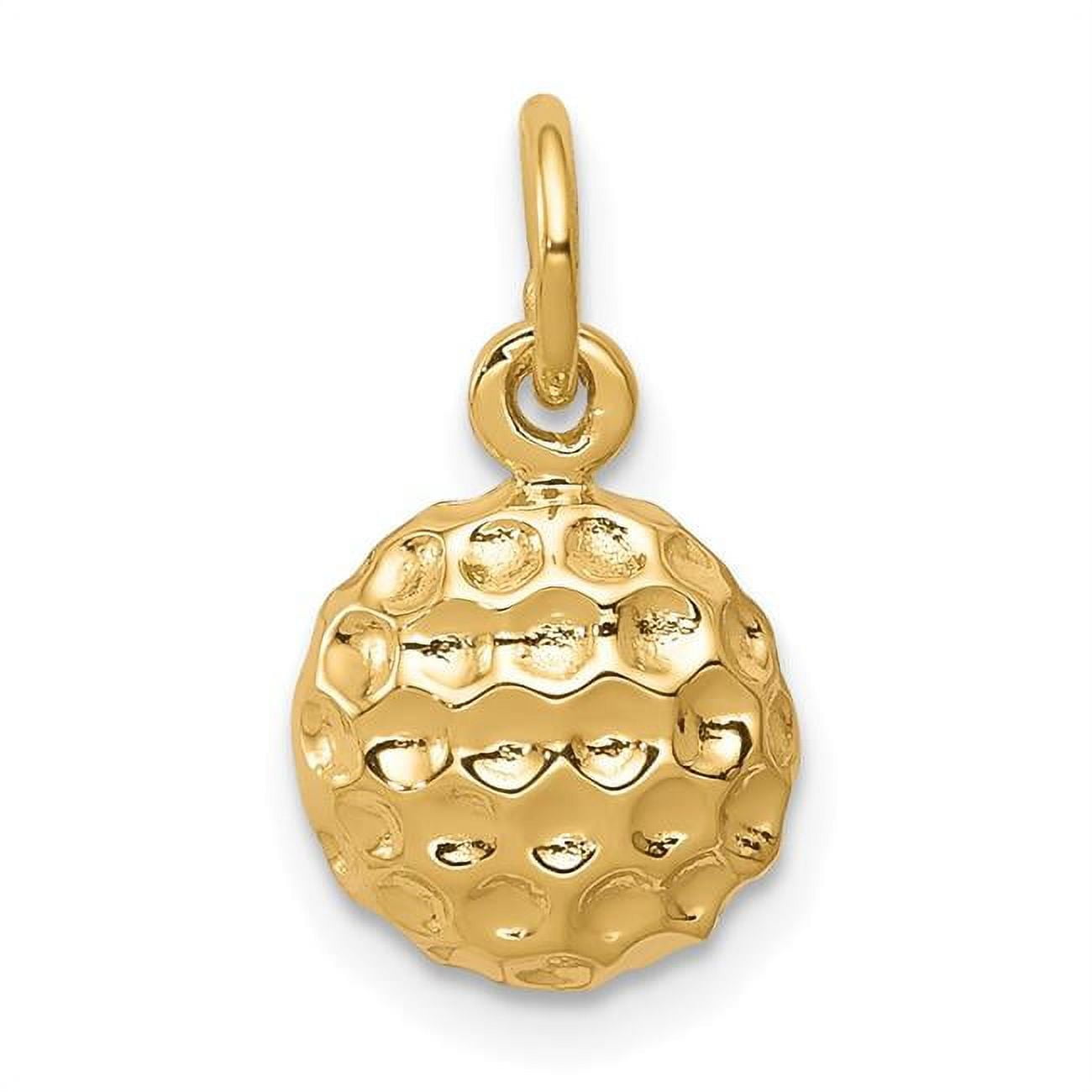 Finest Gold 10K Yellow Gold Golf Ball Charm - Walmart.com