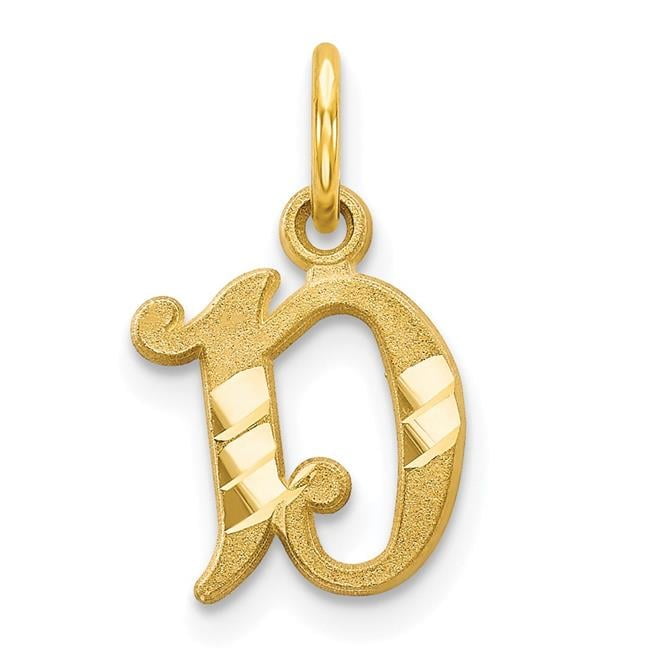 Finest Gold 10K Yellow Gold Initial D Charm - Walmart.com