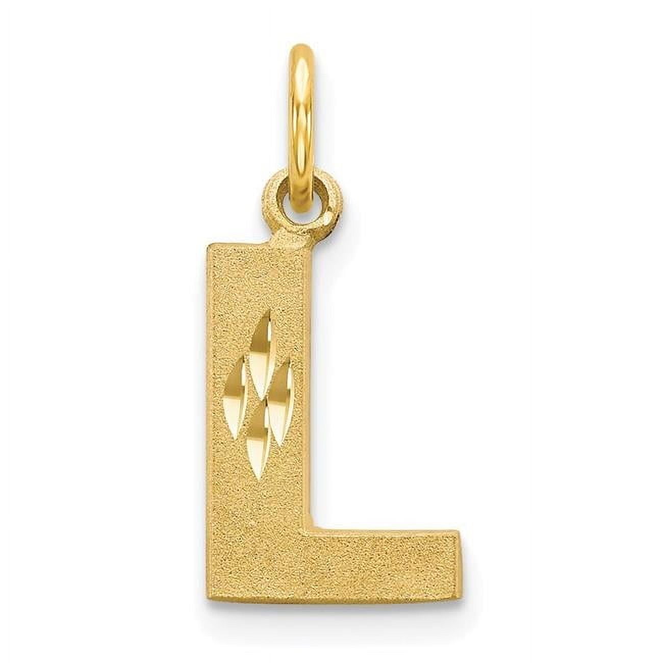 Finest Gold 10K Yellow Gold Initial L Charm - Walmart.com