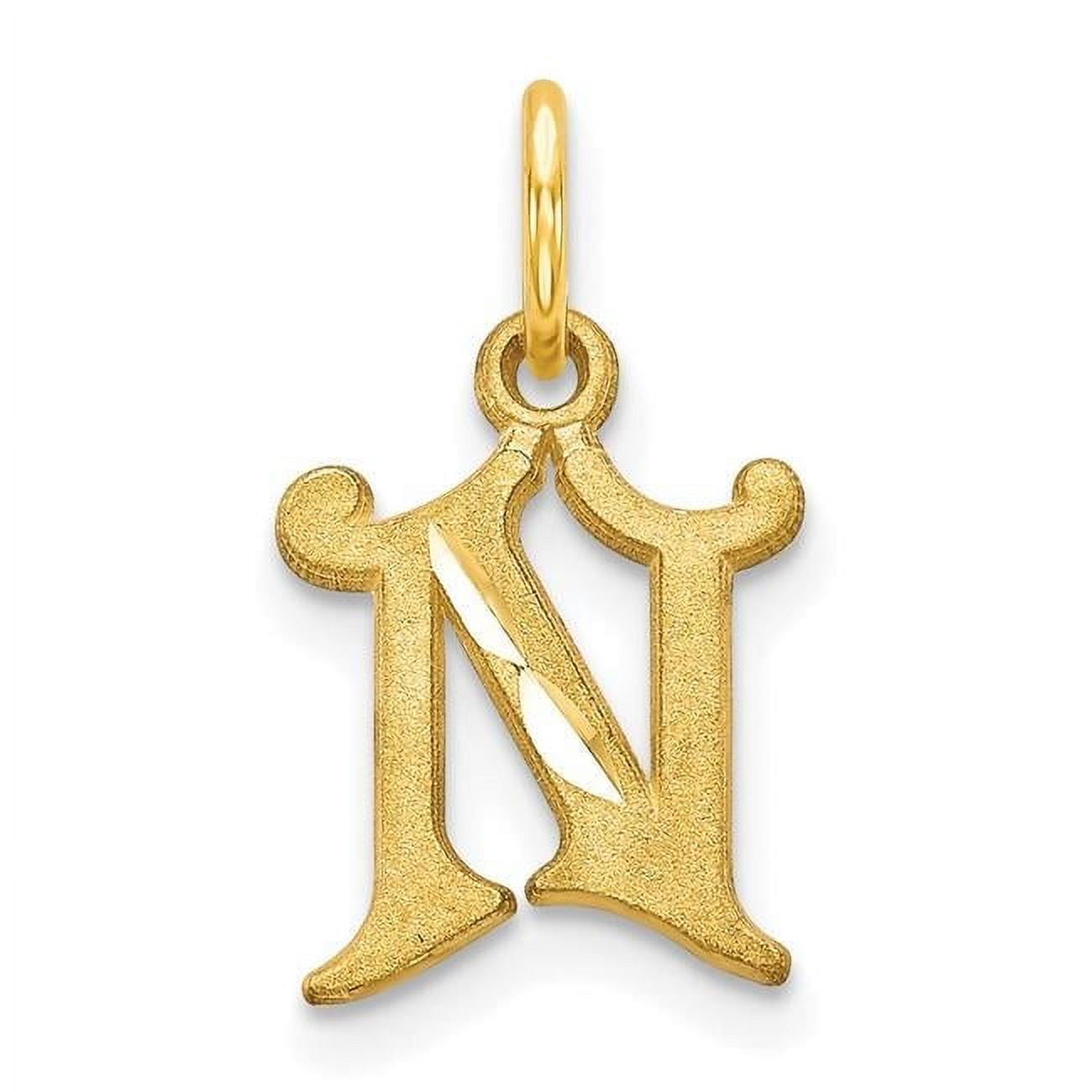 Finest Gold 10K Yellow Gold Initial N Charm - Walmart.com