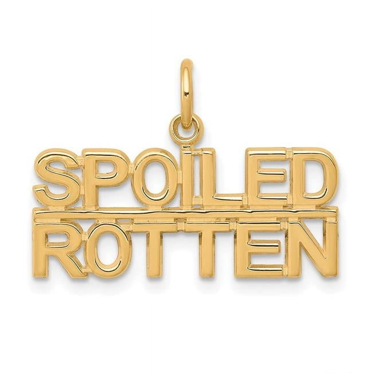 Finest Gold 10K Yellow Gold Talking Spoiled Rotten Charm - Walmart ...