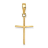 Finest Gold 10K Yellow Gold Crucifix Pendant - Walmart.com