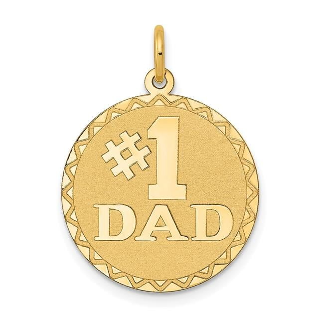 Finest Gold 14K Number 1 Dad Pendant Charm - Walmart.com