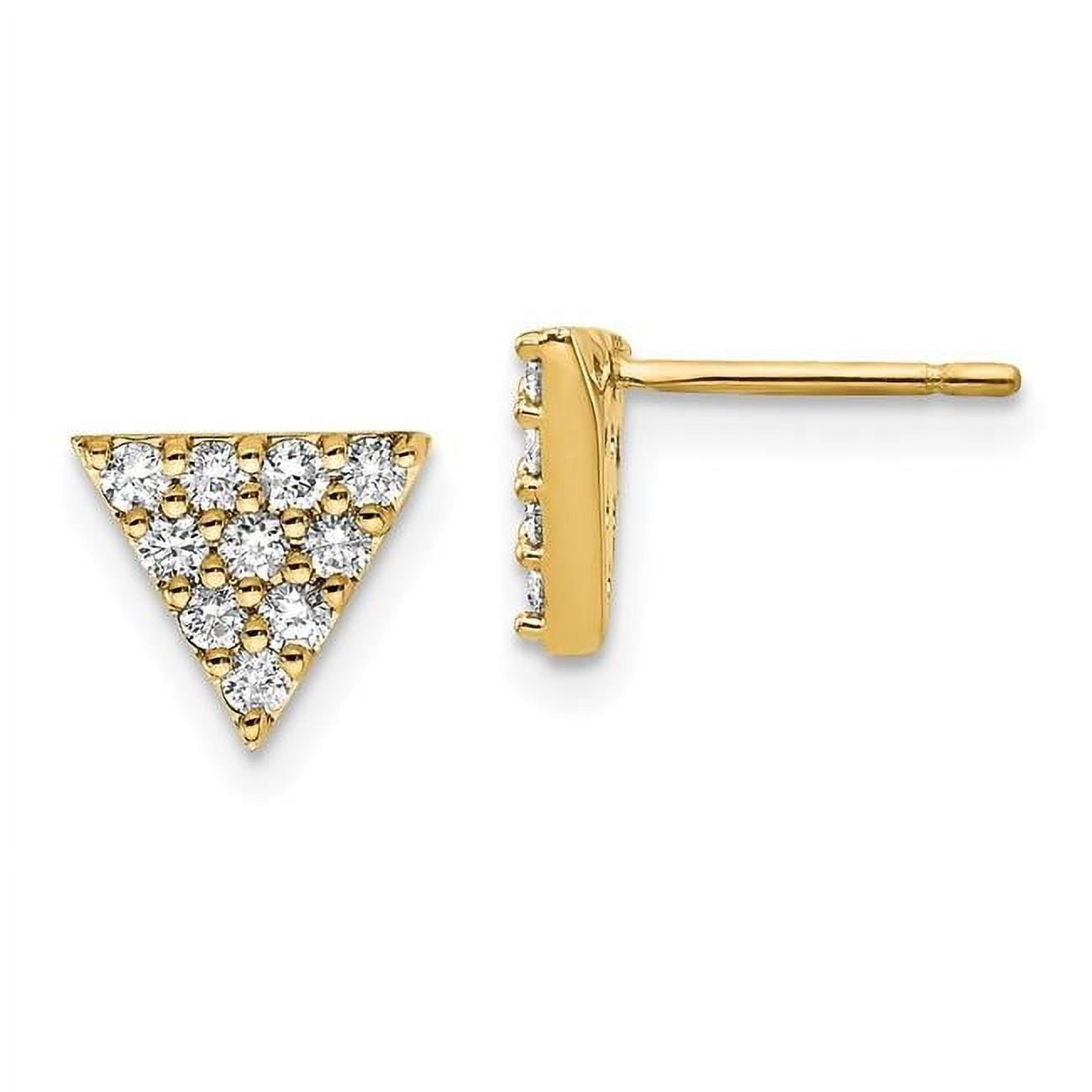 Finest Gold 14K Triangle Mounting Earrings - Walmart.com