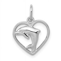Finest Gold 14K White Gold Small Script Letter J Initial Charm ...