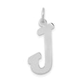 Finest Gold 14K White Gold Small Script Letter J Initial Charm ...