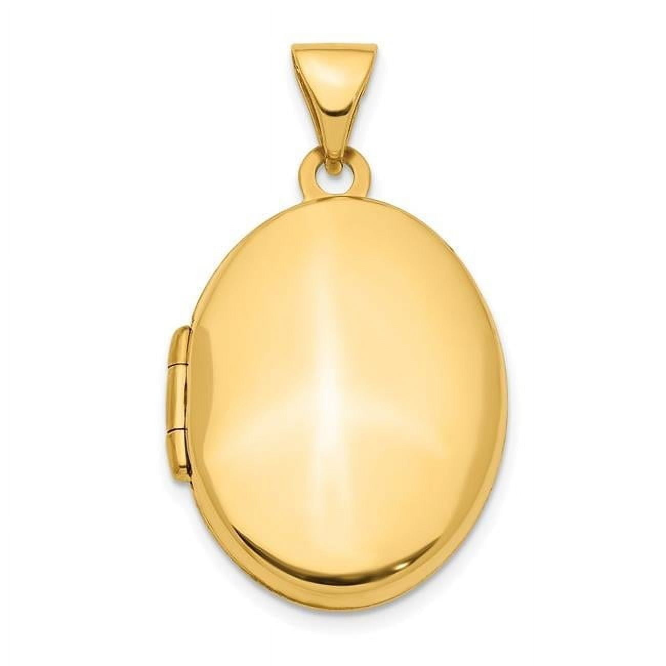 Lockets 14k Polished Plain 21mm Oval Locket - Walmart.com