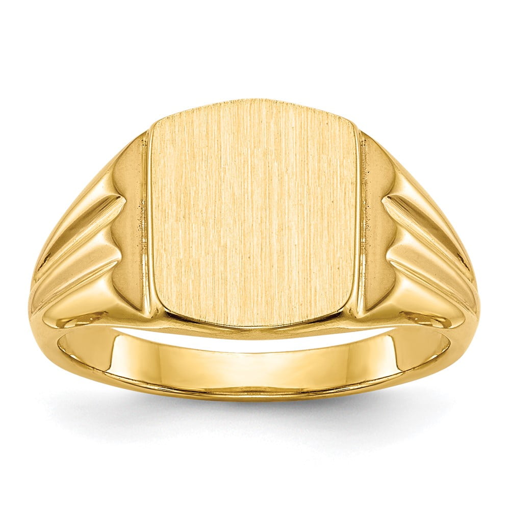 14k 8.5x10.5mm Closed Back Signet Ring RS390 - Walmart.com