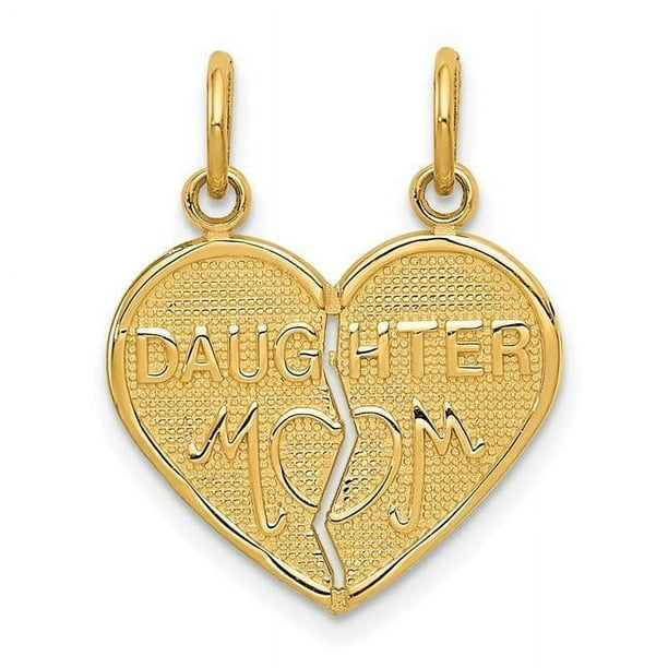 Finest Gold 14K Yellow Gold Break-Apart MOM-Daughter Charm - Walmart ...