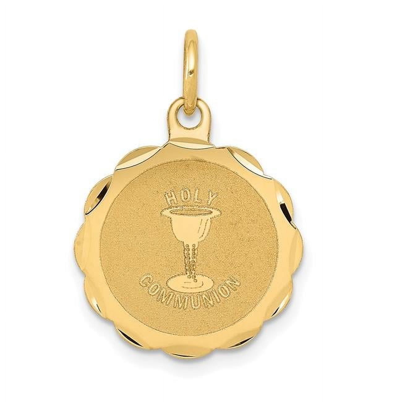 Finest Gold 14K Yellow Gold Holy Communion Disc Charm - Walmart.com
