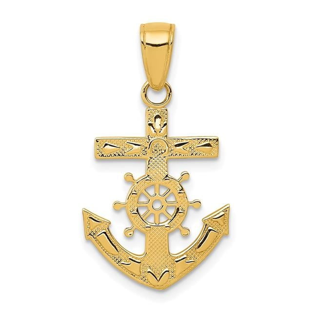 Finest Gold 14K Yellow Gold Mariners Cross Pendant - Walmart.com