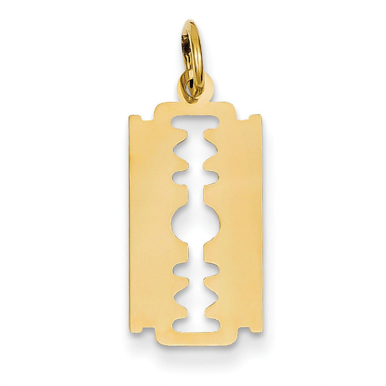Finest Gold 14K Yellow Gold Polished Razor Blade Charm - Walmart.com