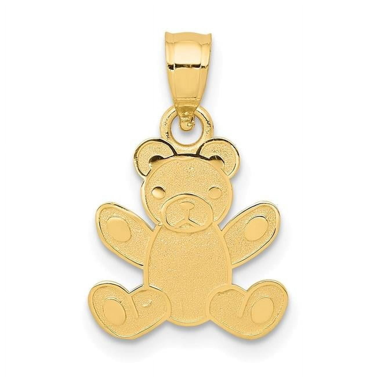 Finest Gold 14K Yellow Gold Teddy Bear Pendant - Walmart.com