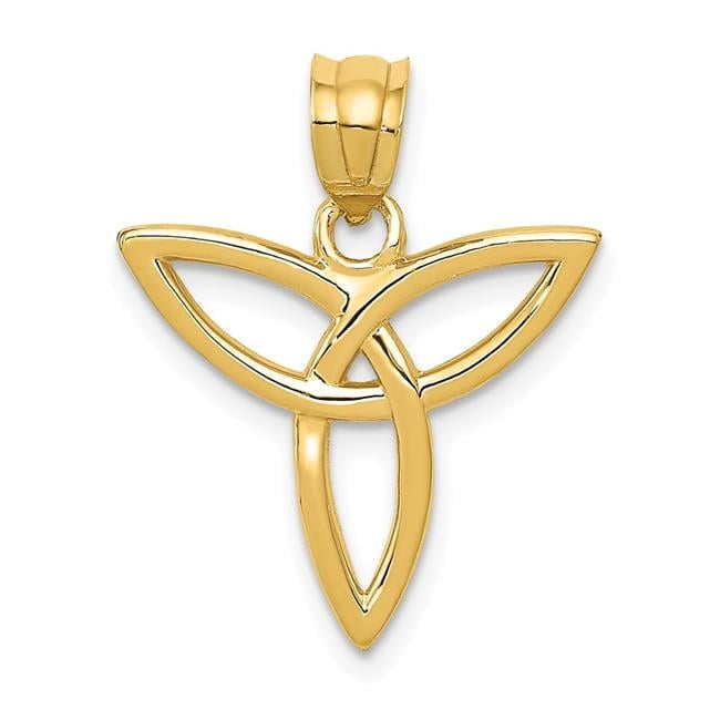 Finest Gold 14K Yellow Gold Trinity Symbol Charm - Walmart.com