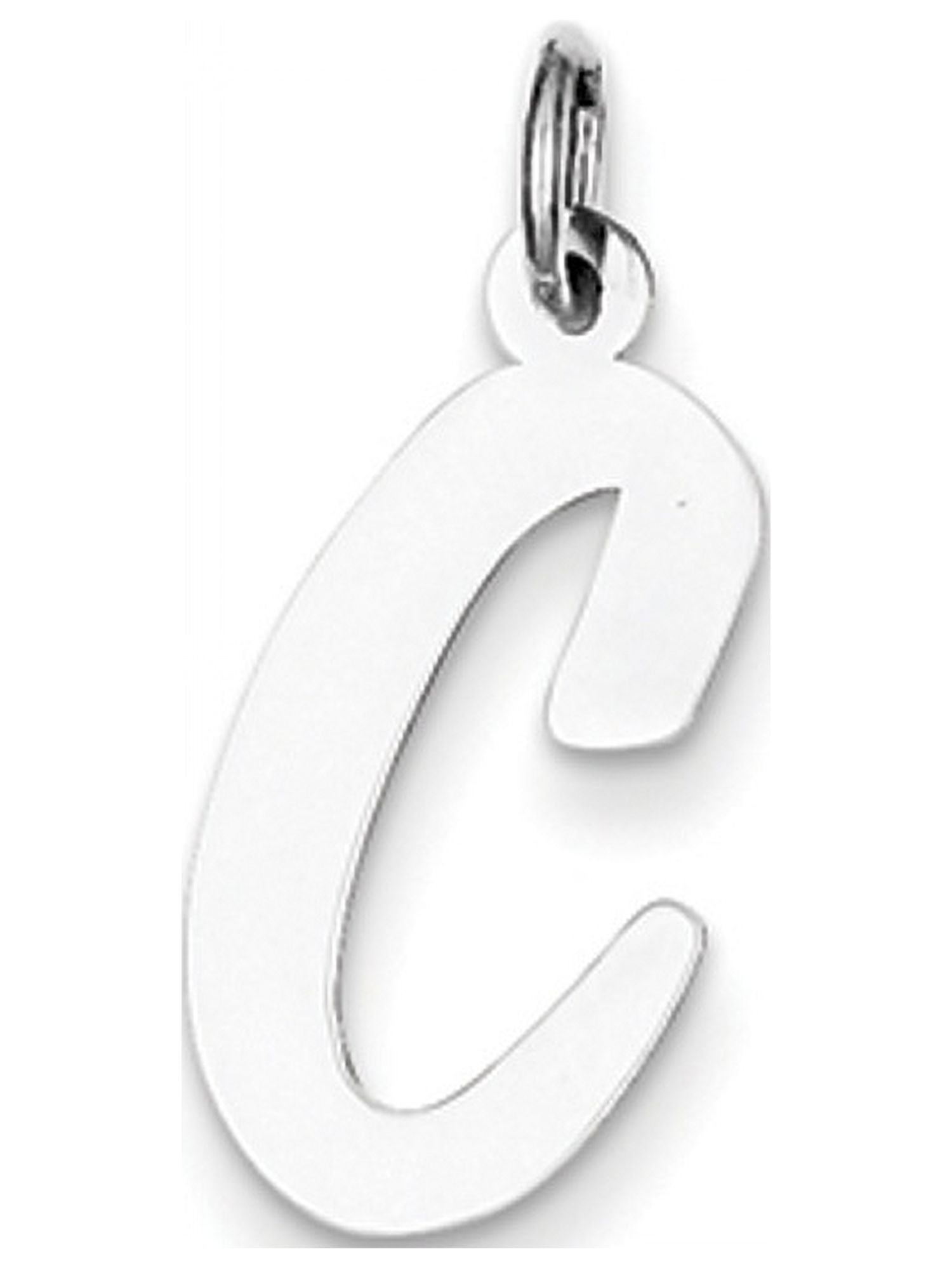 FJC Finejewelers 14k White Gold Large Script Initial C Charm - Walmart.com