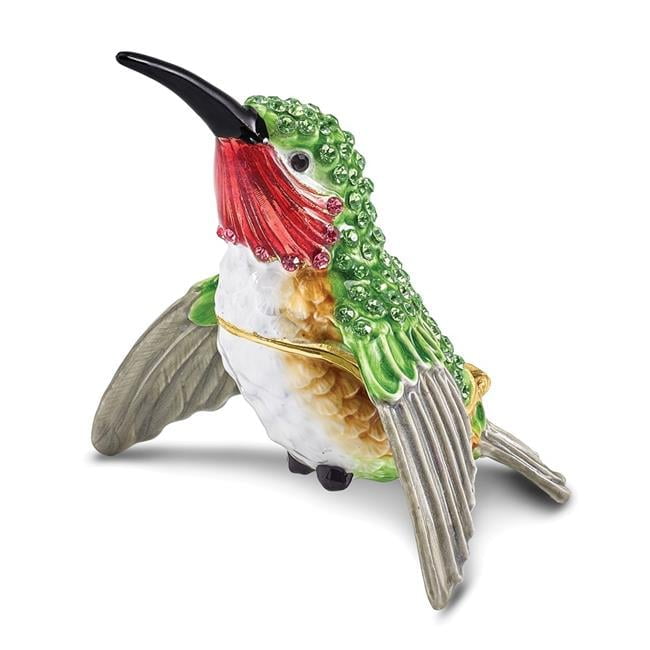 Finest Gold Bejeweled Hamilton Humming Bird Trinket Box - Walmart.com