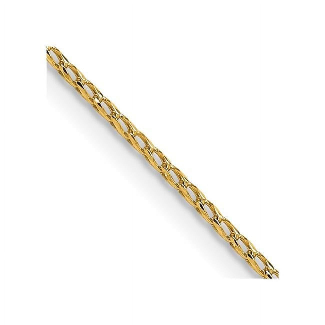 Finest Gold Leslies 14K Yellow Gold 1.15 mm Diamond-Cut Open 18 in ...