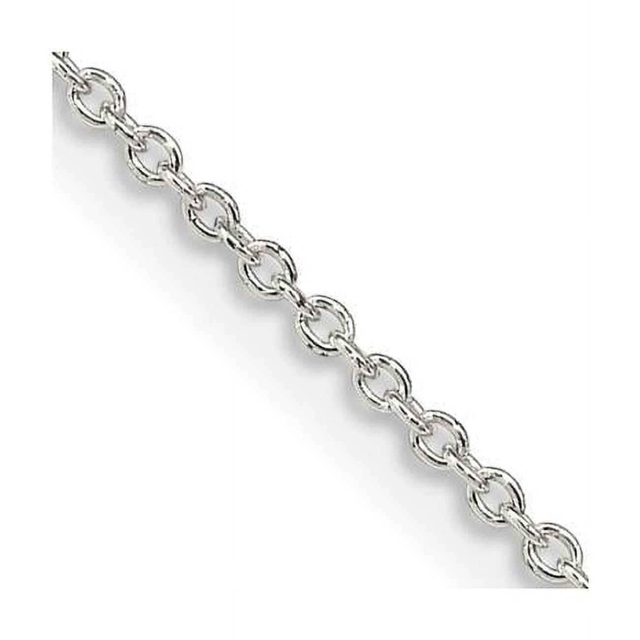 Finest Gold Sterling Silver 1.25 mm Cable Chain with 2 in. Extension ...