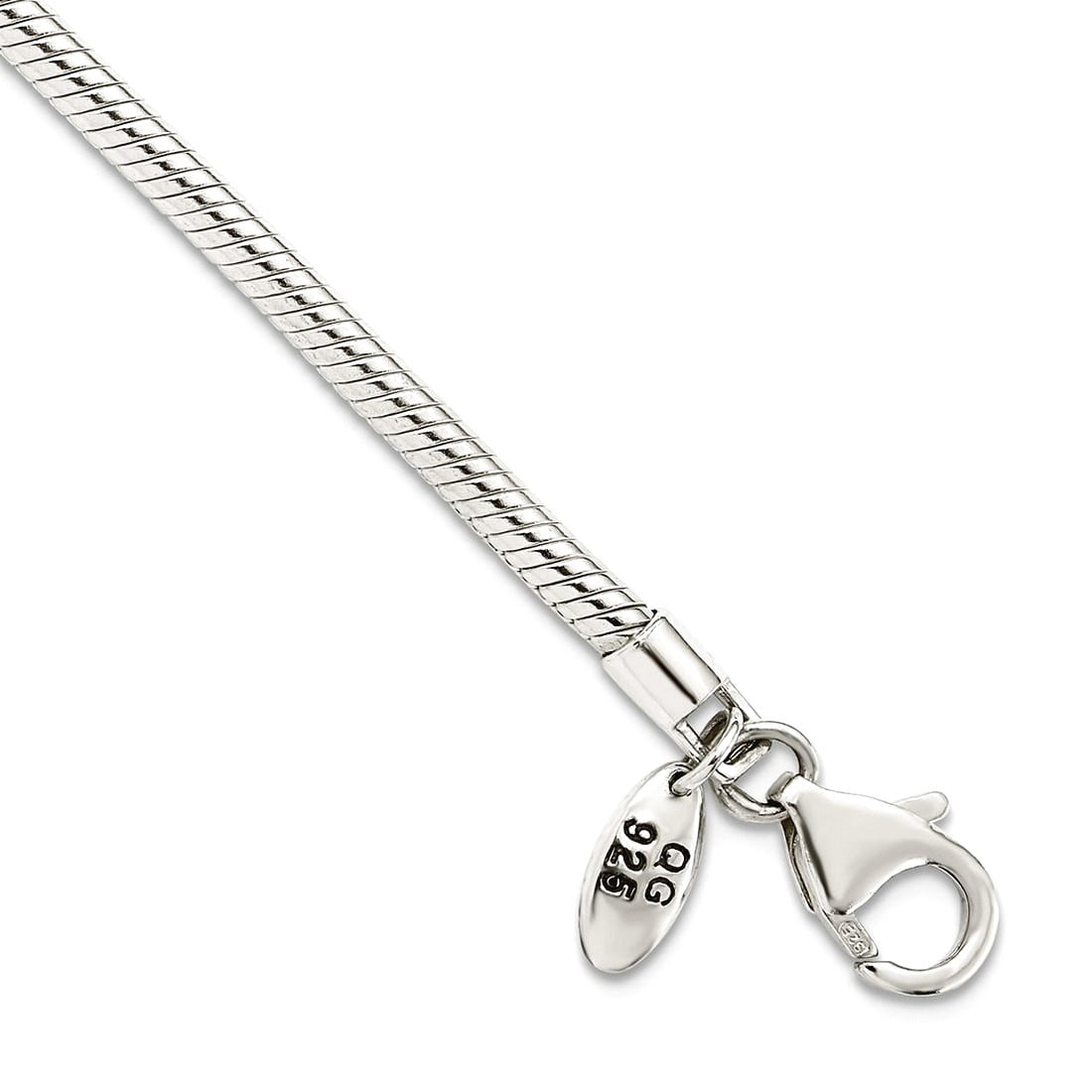 925 Sterling Silver Reflections Lobster Clasp Bead Bracelet 7.25 Inch ...