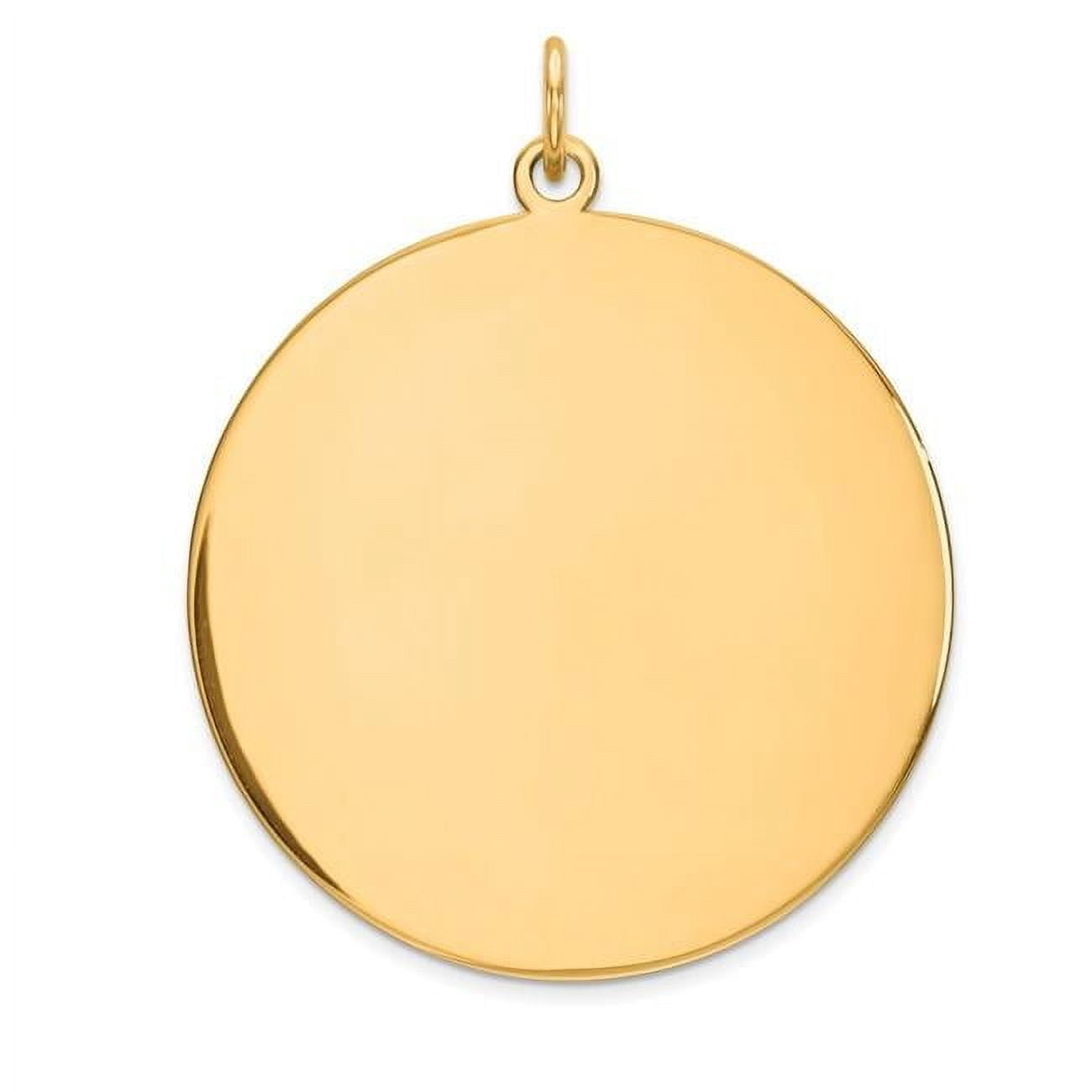 14k Yellow Gold Solid Polished Plain .035 Gauge Circular Engraveable ...