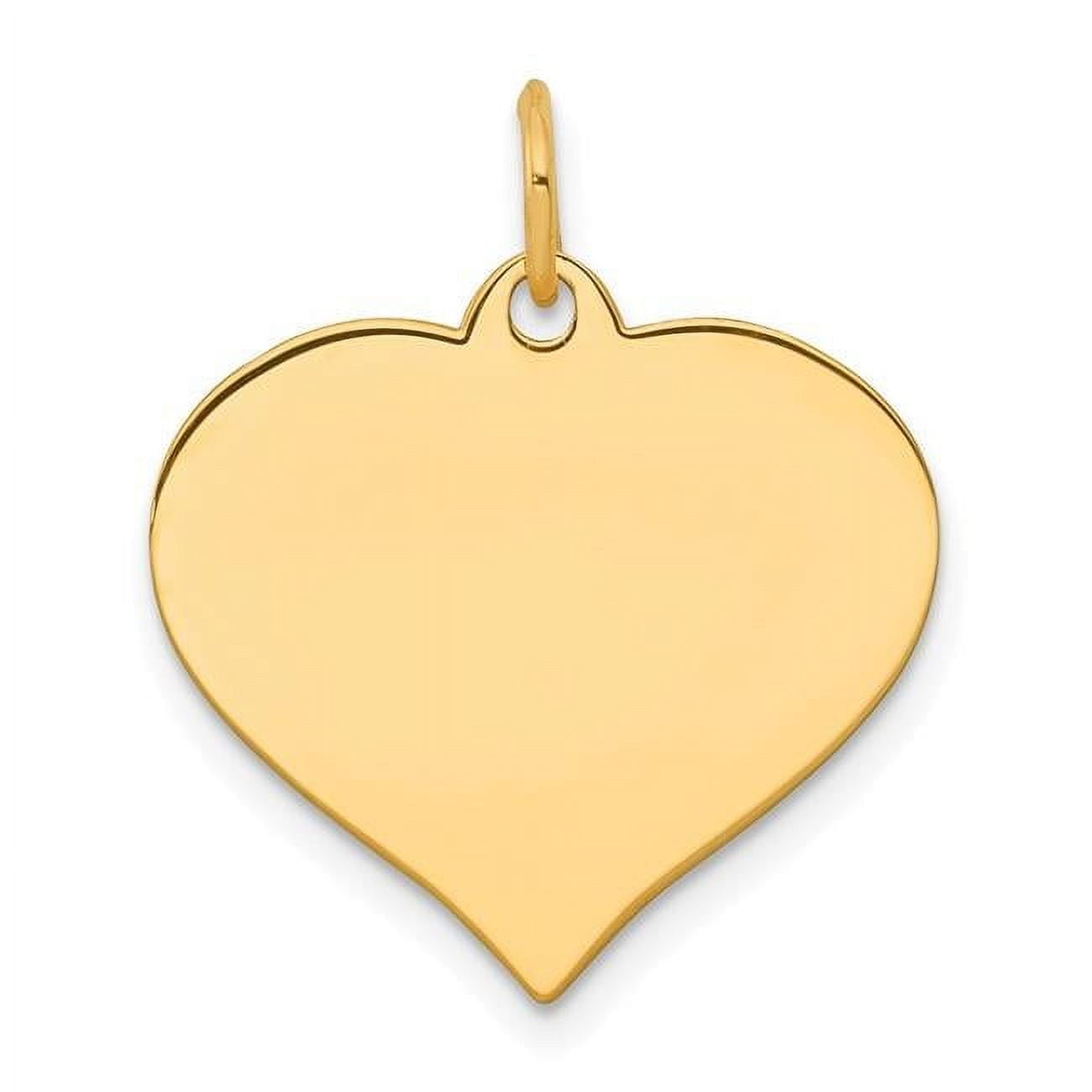 FJC Finejewelers 14k Yellow Gold Heart Disc Charm - Walmart.com