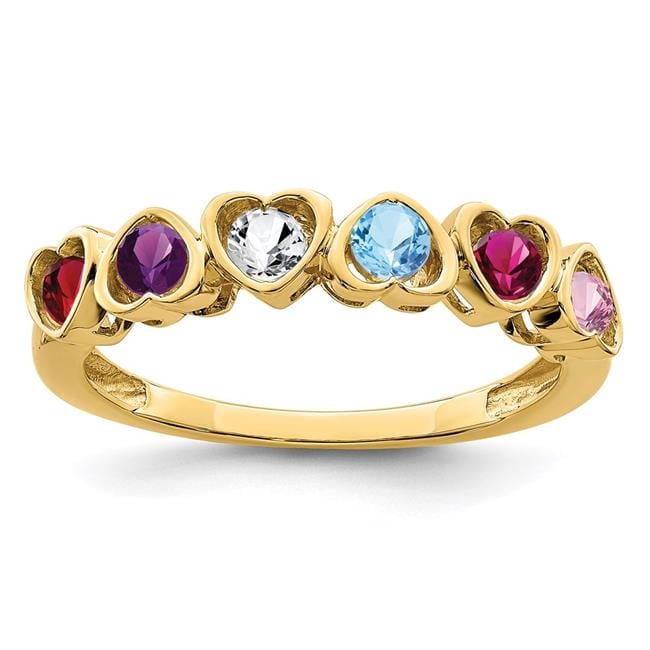 Finest GoldXMR85-6-7 14K Yellow Gold Family Jewelry Ring Mounting ...