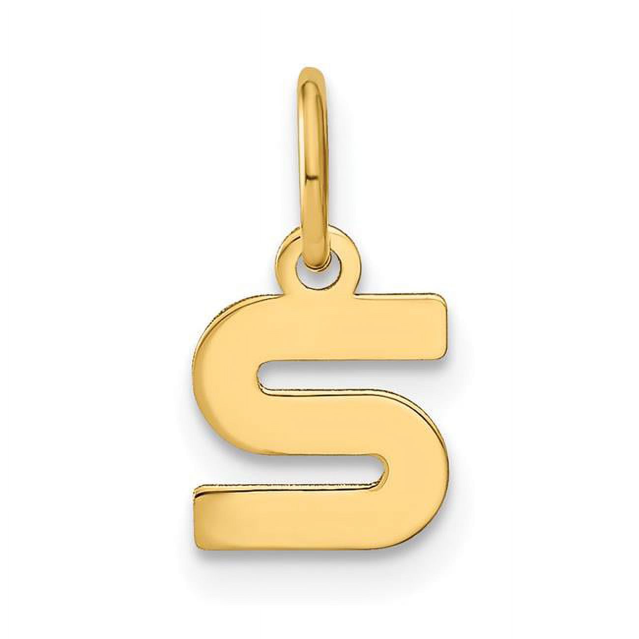 Finest GoldXNA1384Y-S 14K Yellow Gold Lowercase Letter S Initial ...