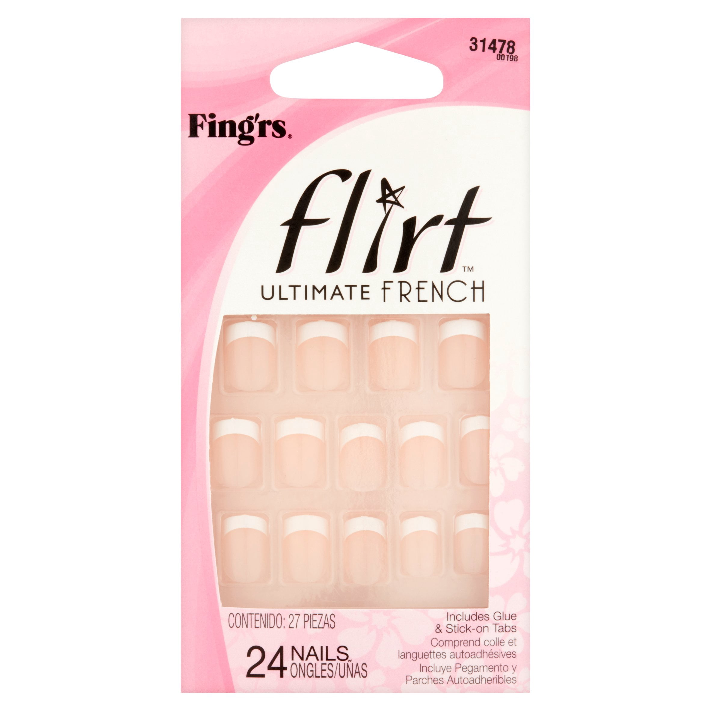 Fing'rs Flirt Ultimate French Manicure Short Fingernails, 31478, 45 pc ...