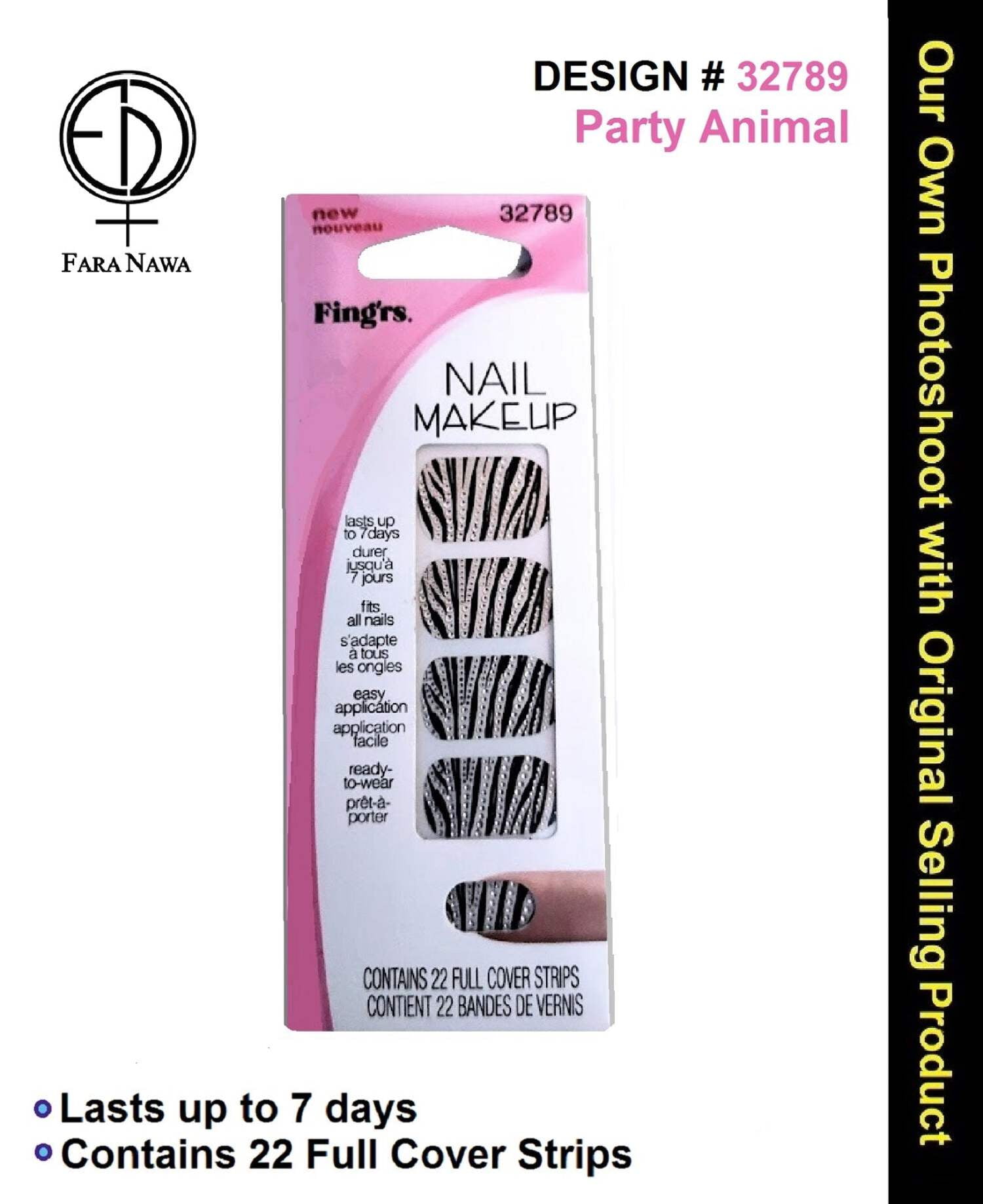 Fing'rs Nail Makeup 22 Full Nail Strips, - Walmart.com
