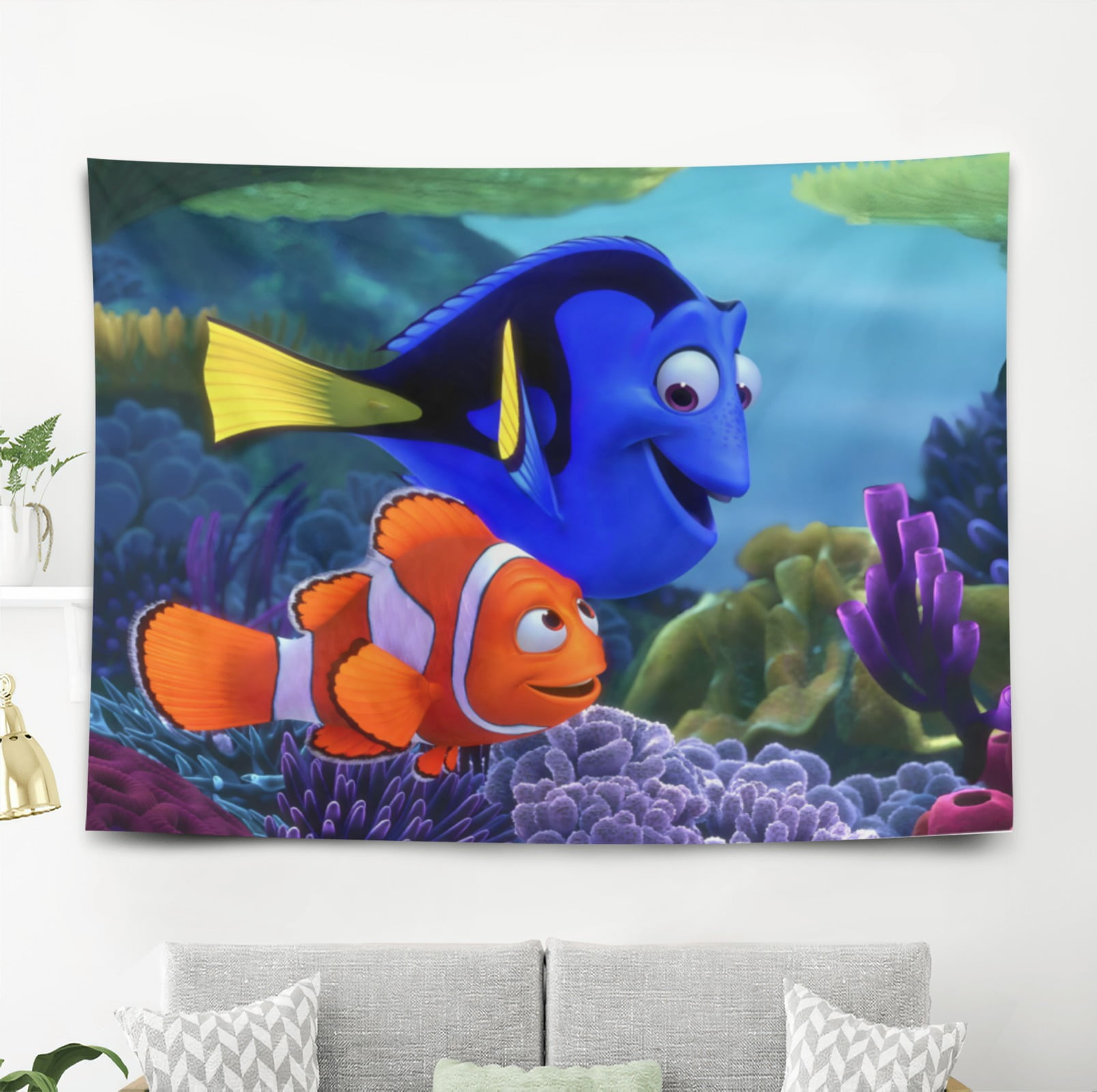 Fingding Nemo Tapestry Gift Wall Hanging Backdrop for Room Bedroom ...