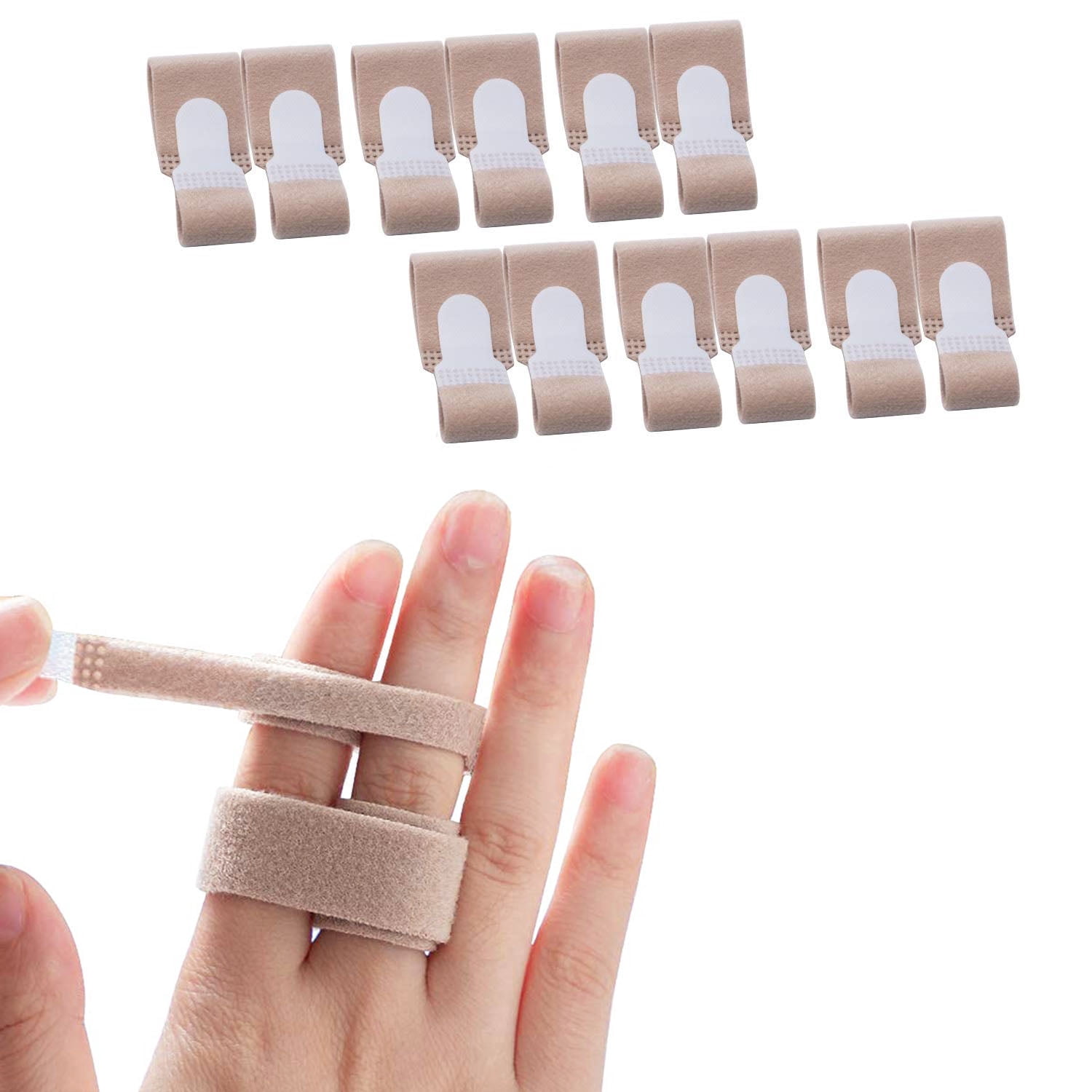 Finger Buddy Straps, Buddy Tape Finger Splints No Slip Hook and Loop ...