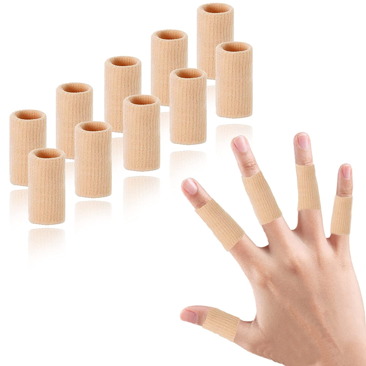 Finger Compression Sleeves, Set of 20, Breathable Elastic Finger ...