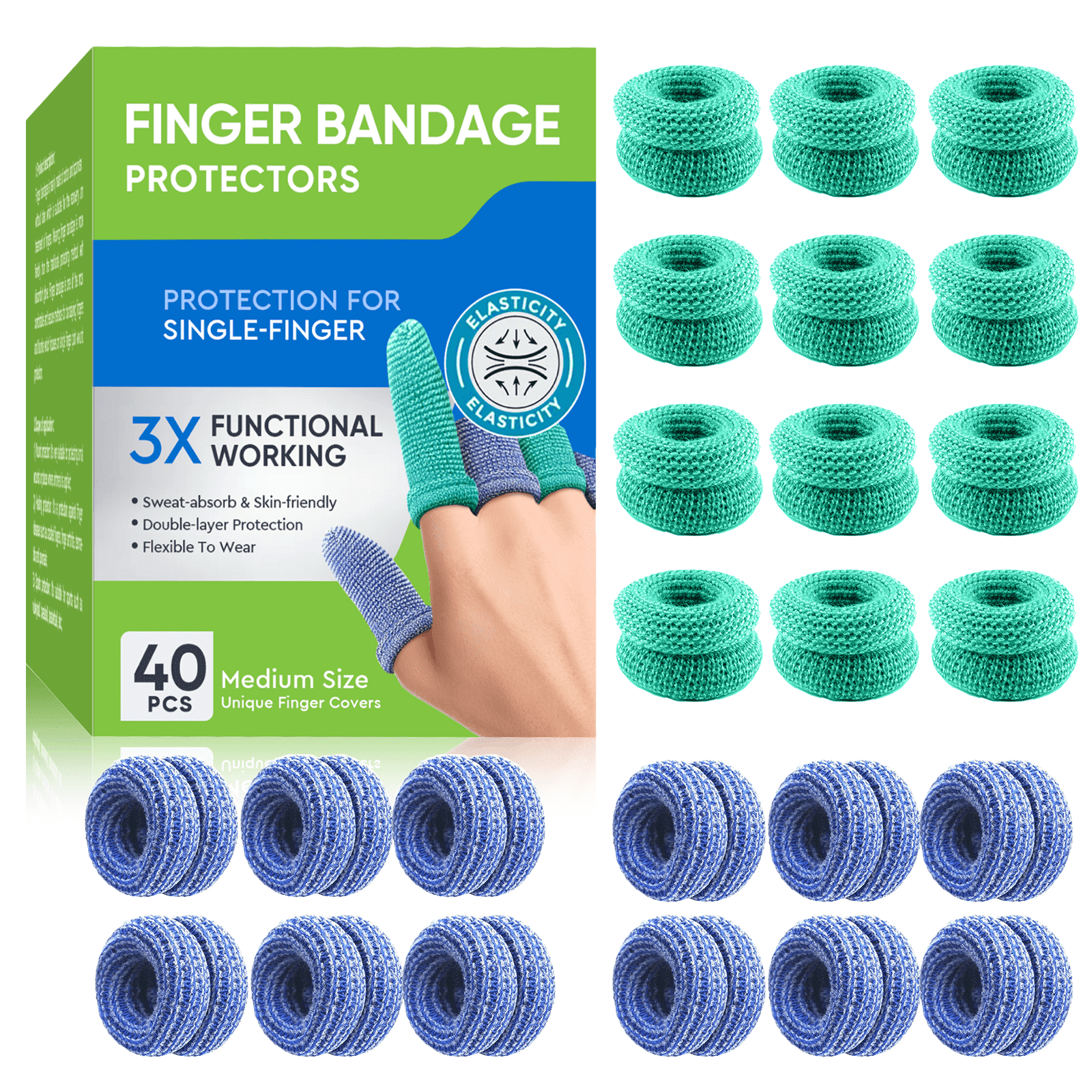 Finger Cots, Cotton Finger Protector for Finger Tips, 40 PCS - Walmart.com