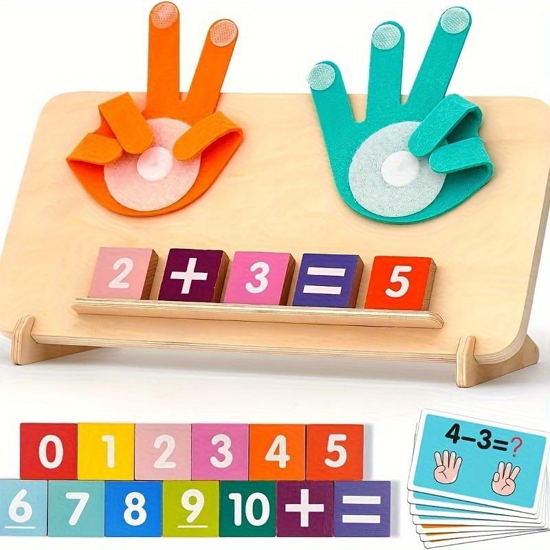 Finger Counting Math Toys Wooden Math Board Learning Toys Educational ...