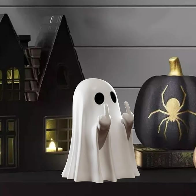 Finger Cute Ghost Statue, Mini Ghosts Small Scary Ghost Figurines ...