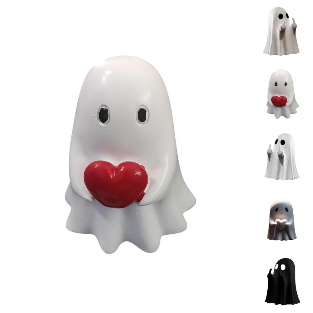 Finger Cute Ghost Statue, Mini Ghosts Small Scary Ghost Figurines ...