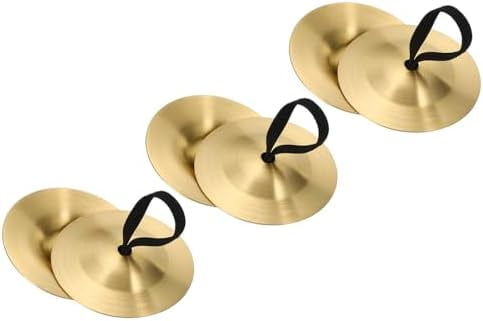 Finger Cymbal, 3 Pair Belly Dancing Finger Zills Brass Hand Cymbals ...