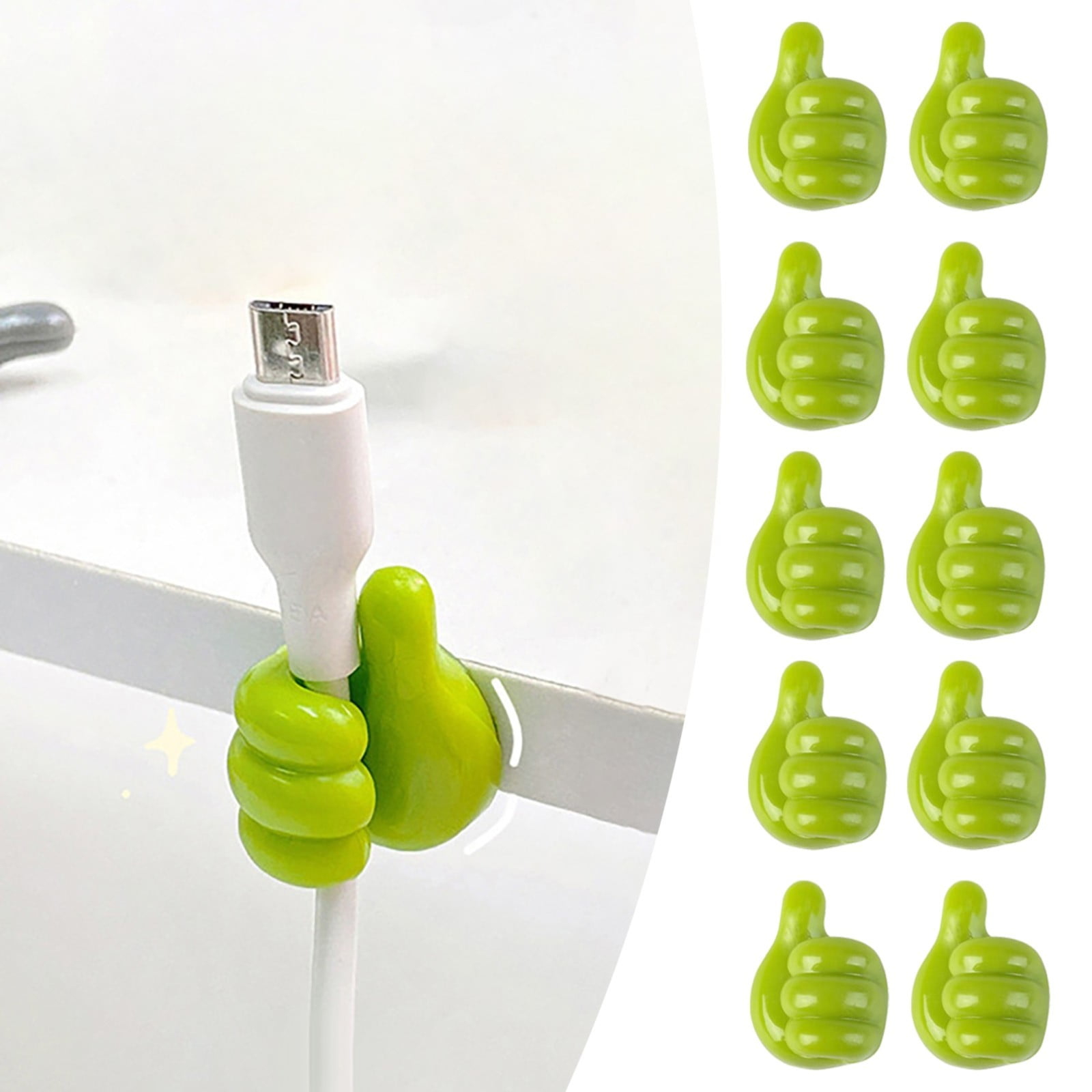 Finger Data Cable Storage 10Pcs Green Large Organizers and Storage ...