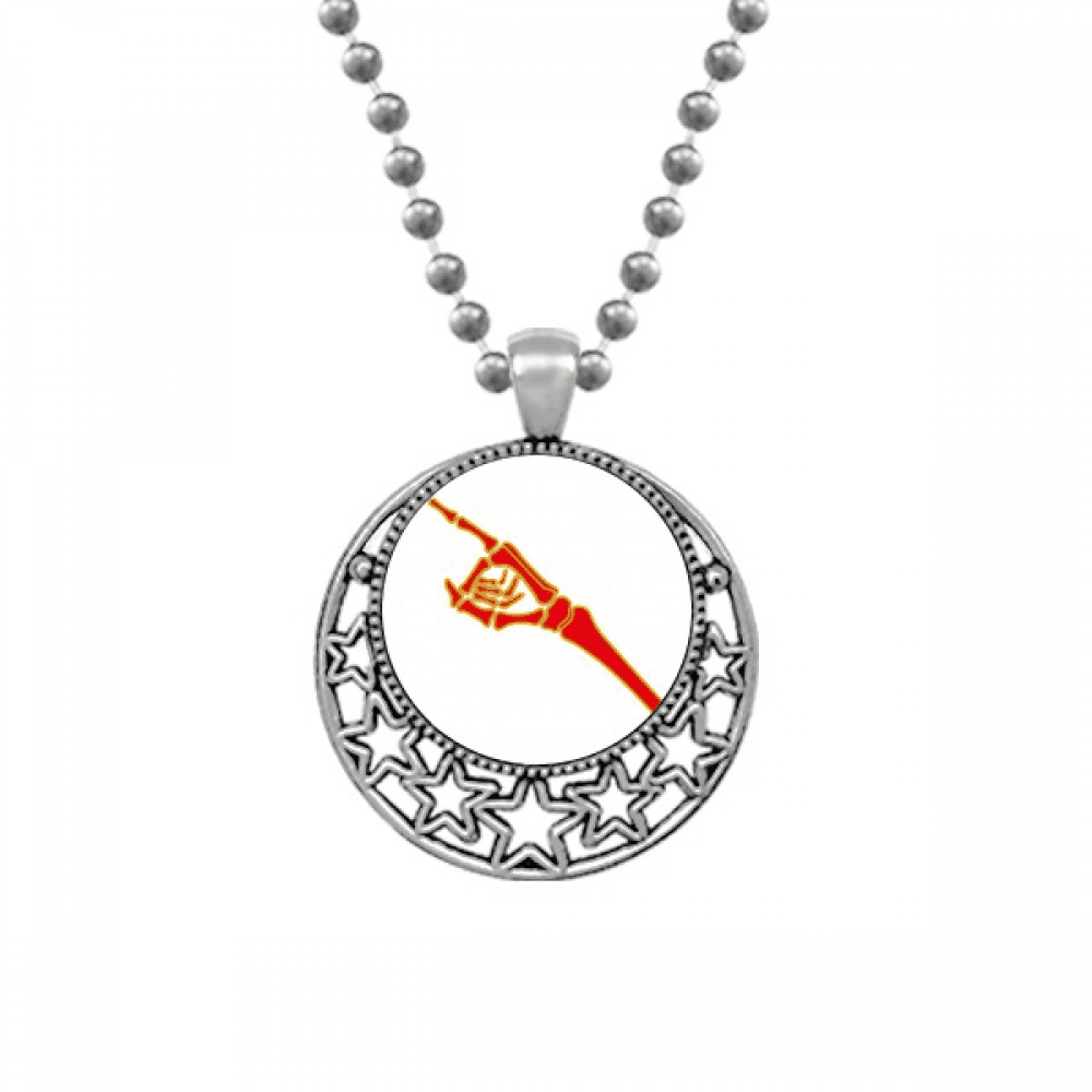 Finger Directs Skeletal Joints Necklaces Pendant Retro Moon Stars ...
