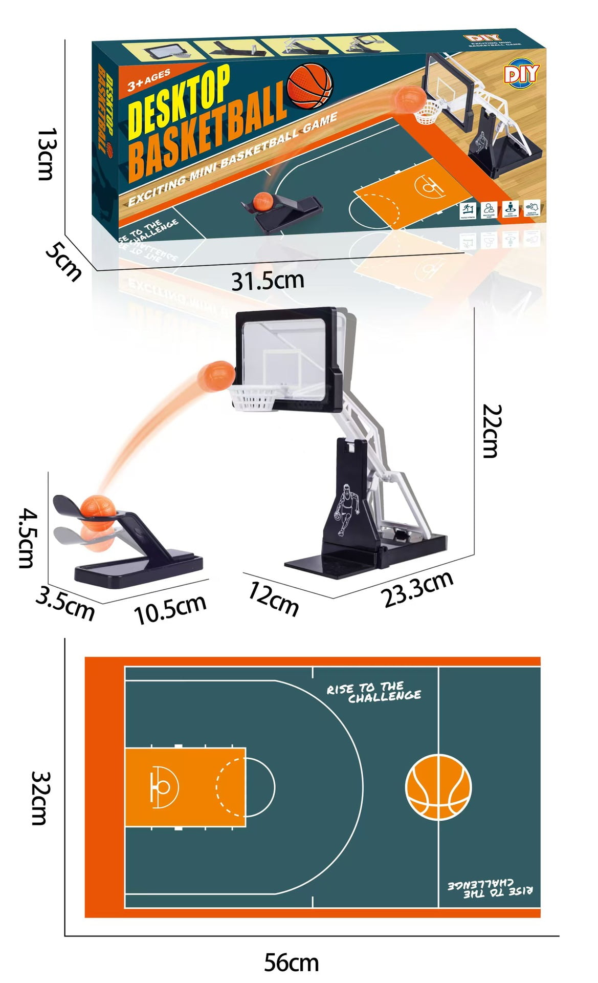 Finger Ejection Basketball Tabletop Shooting Game Parent-Child ...