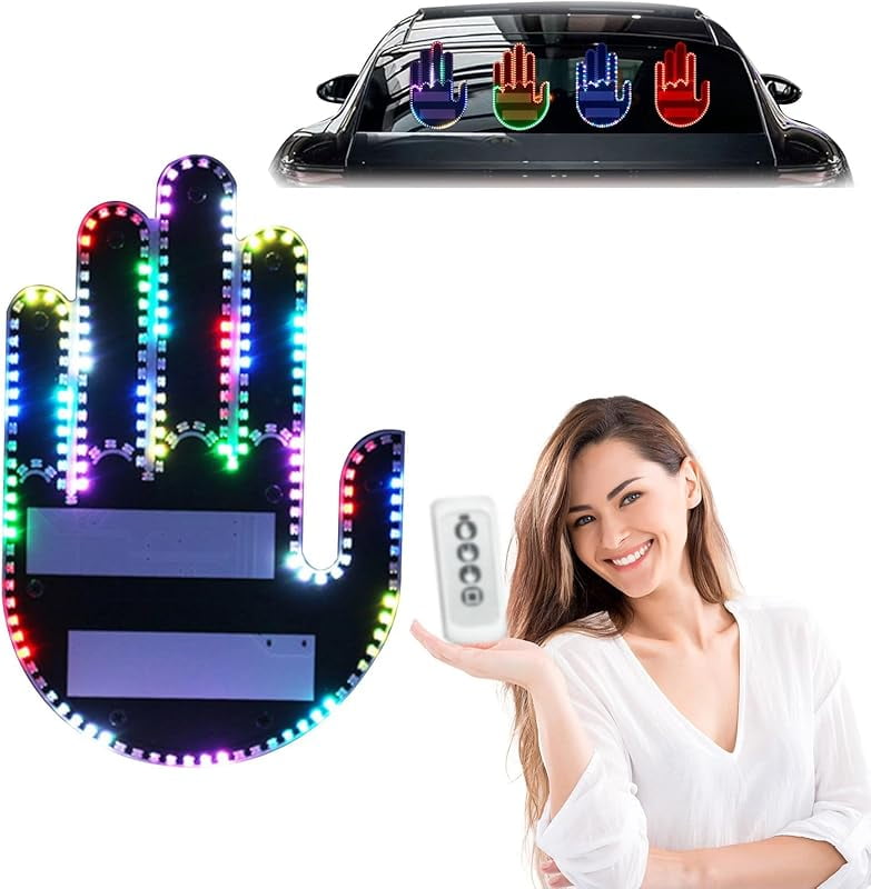 Finger Gesture Light, Funny Led Hand Sign with Remote,with Multiple ...