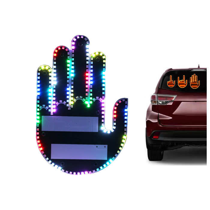 Finger Gesture Light with Remote Finger Light LED Car Back Window Sign ...