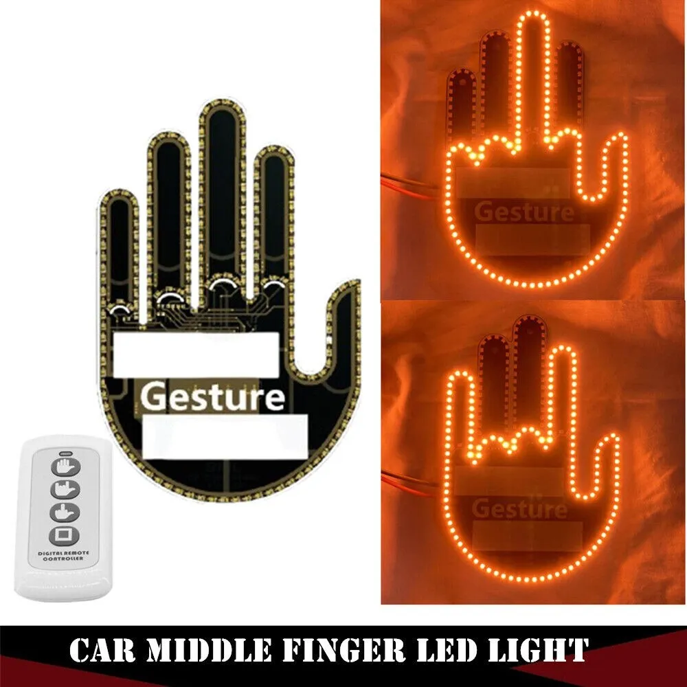 Finger Gesture Light with Remote LED Sign Hand Light Gesture Turn ...