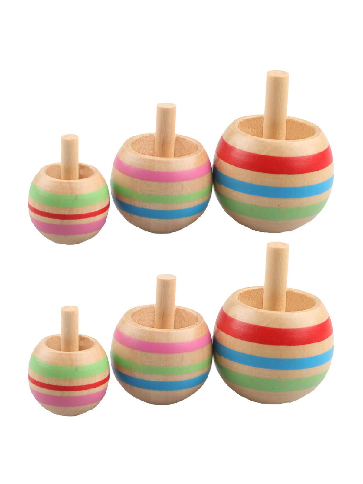 Finger Gyro Spinning Tops Children High Speed Wood Flipover Gyroscope ...
