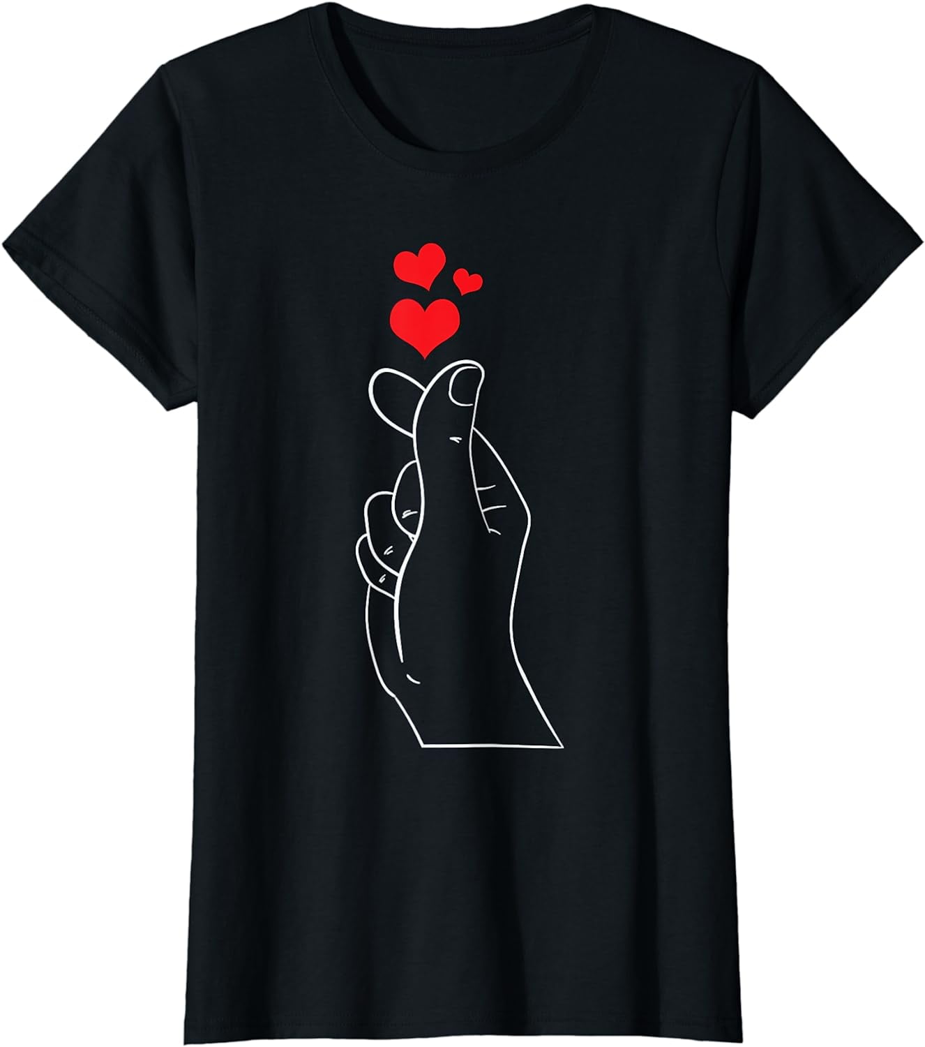 Finger Heart Korean K-Pop Fan K-Drama Oppa Lover T-Shirt - Walmart.com