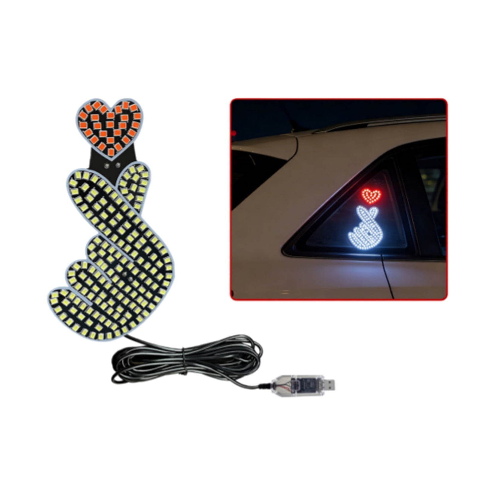 Finger Heart LED Light Neon Light Heart Shape Sign For Window Dynamic ...