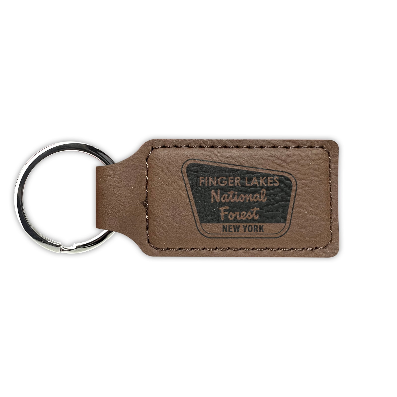 Finger Lakes National Forest Keychain Leatherette Rectangle - Laser ...